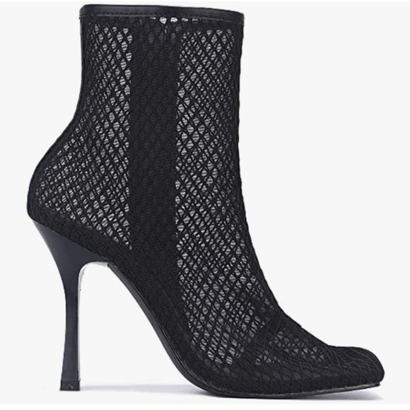 Cape Robbin | Shoes | Black Mesh Booties | Poshmark